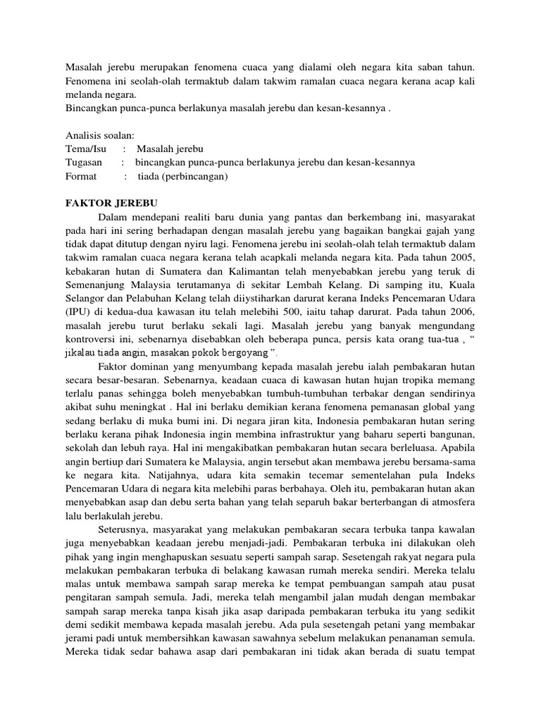 Karangan Jerebu | PDF