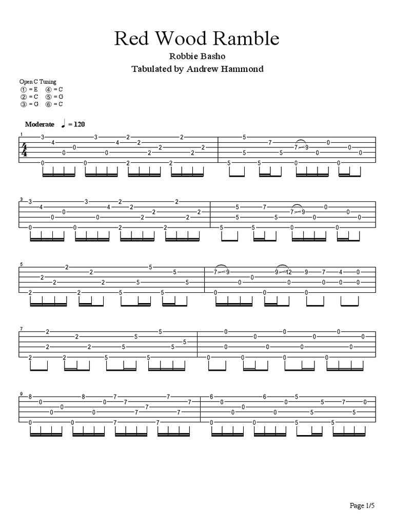 Redwood Ramble Guitar Tab | PDF
