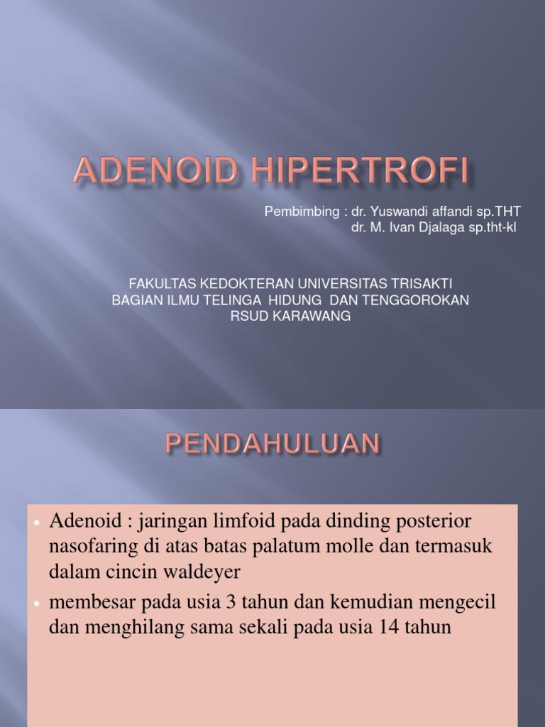 Presentasi Hipertrofi Adenoid | PDF