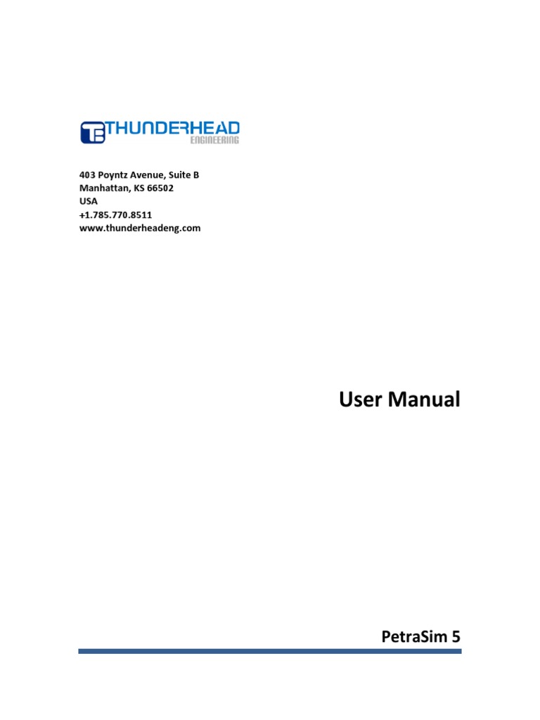 PetraSim User Manual Overview | PDF | Phase (Matter) | Gases