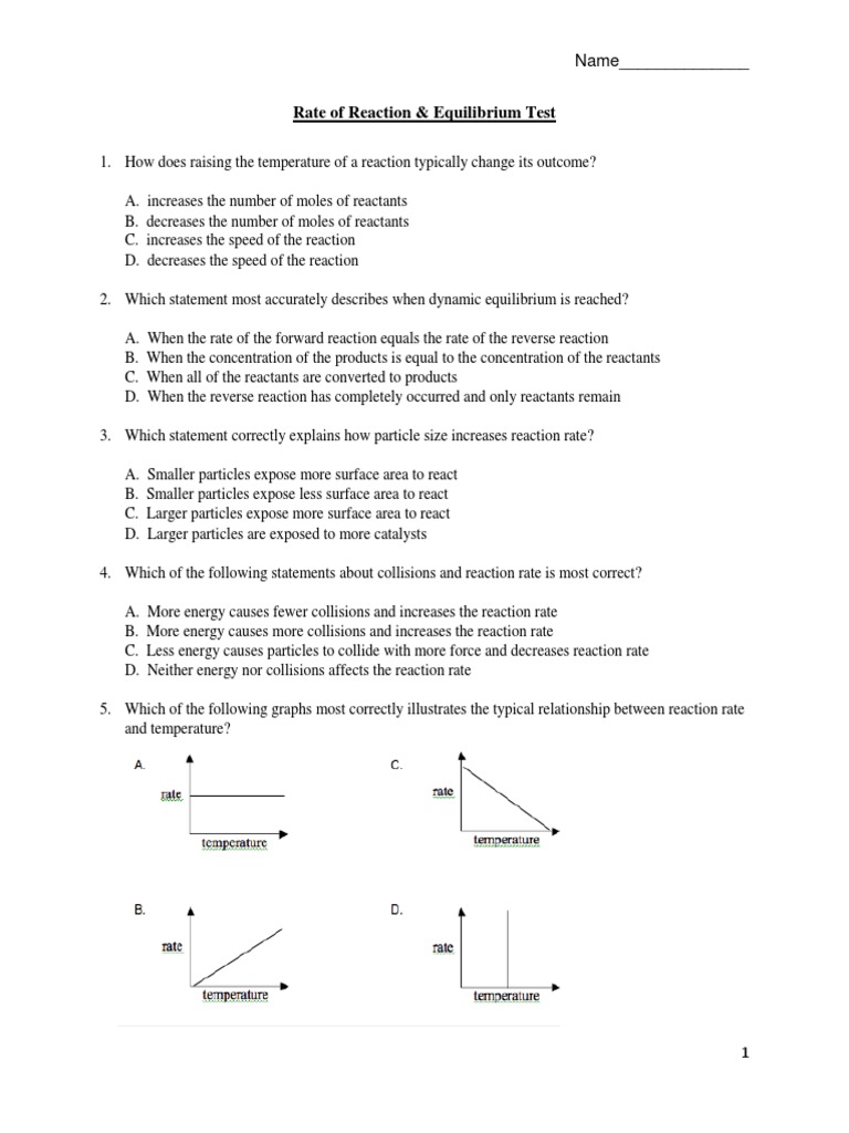 Final Kinetic Eq Test | PDF | Reaction Rate | Chemical Reactions