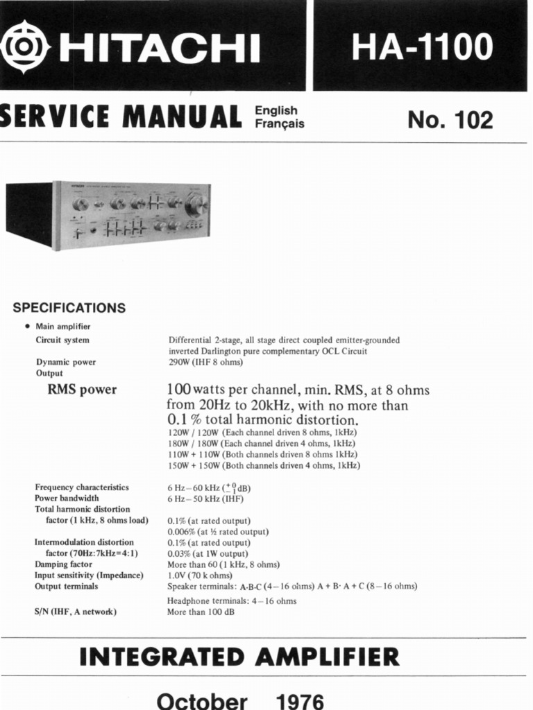 Informations sur Hitachi HA-1100 | PDF | Informatique et technologies ...