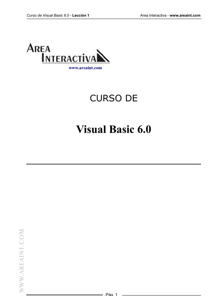 Manual Curso de Visual Basic 6 (Español) | PDF | Point and Click | Ventana (informática)