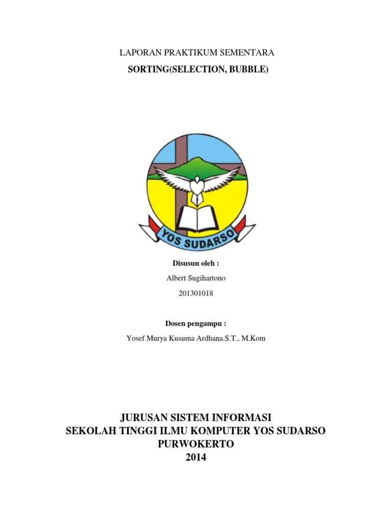 Laporan Praktikum Sementara Sorting (Selection, Bubble) | PDF