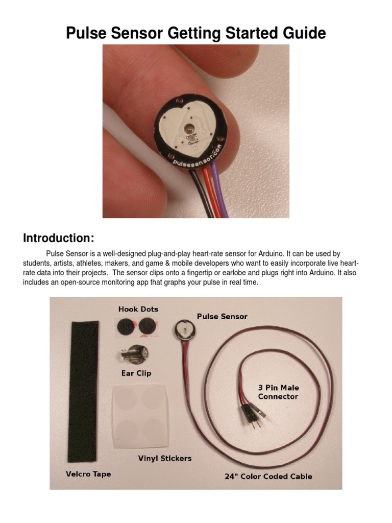 Pulse Sensor Amped Getting Started Guide Rev 2 | PDF