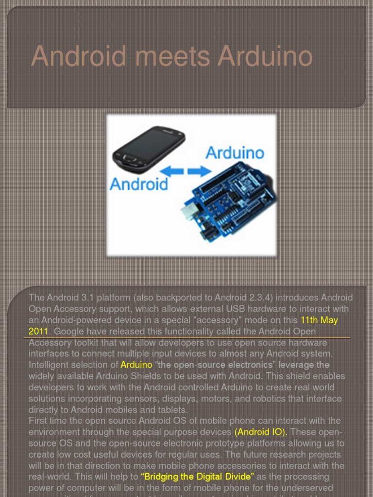 Android Arduino | PDF | Android (Operating System) | Arduino