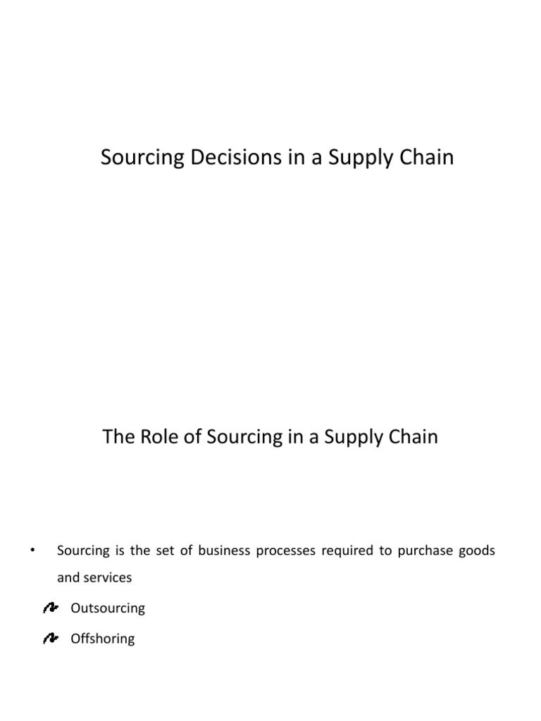 Sourcing Decision | PDF | Procurement | Supply Chain