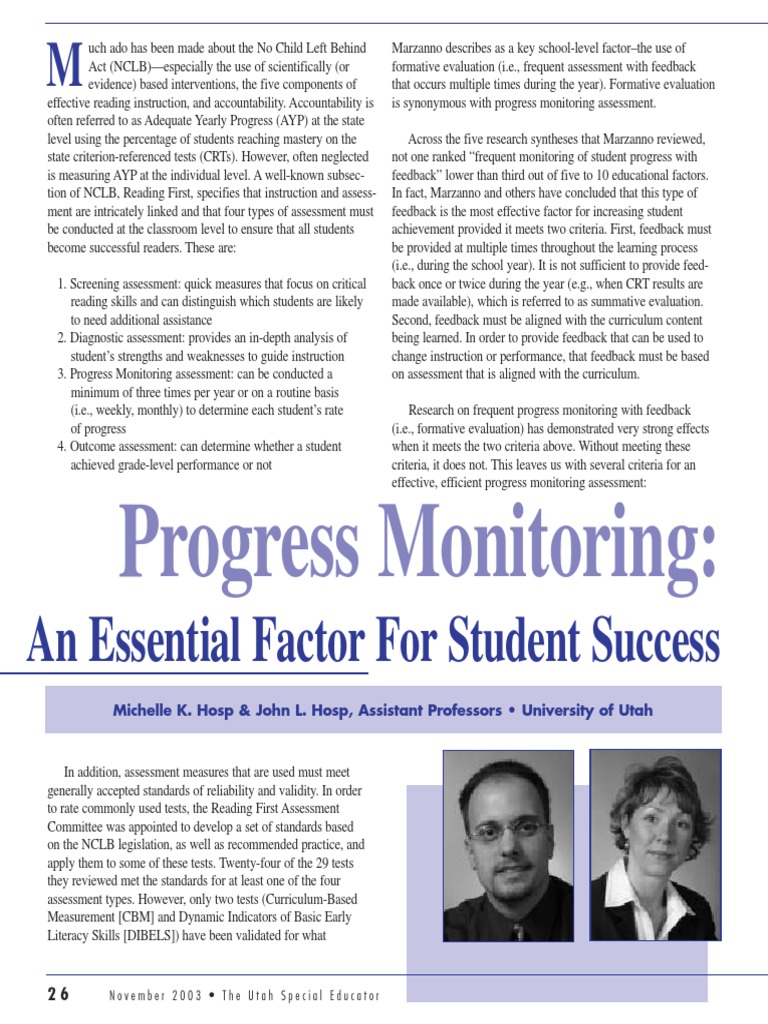 Progress Monitoring and CBM | PDF | Adequate Yearly Progress ...