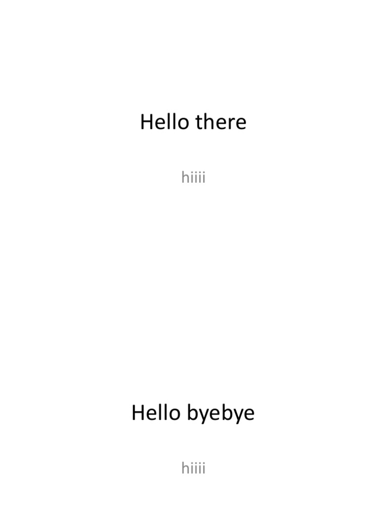 Hello Today | PDF