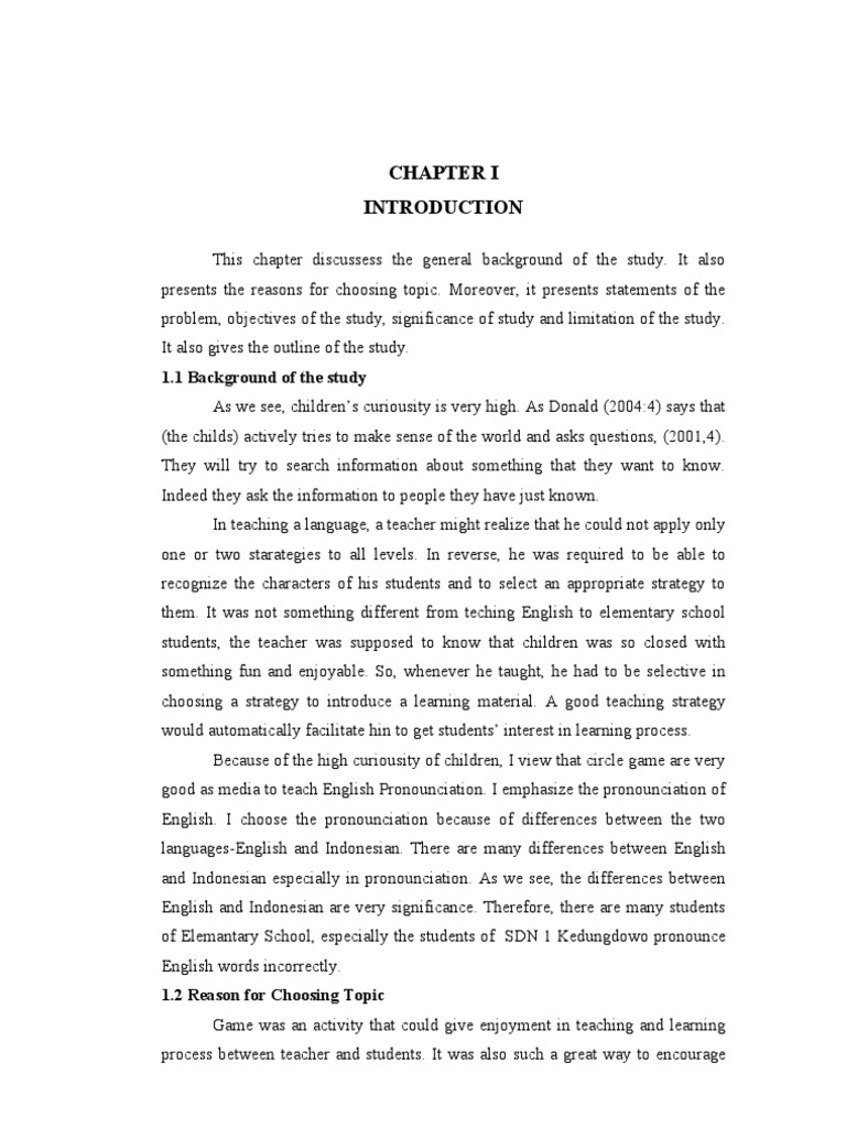 Chapter I Introduction | PDF | Teachers | Test (Assessment)