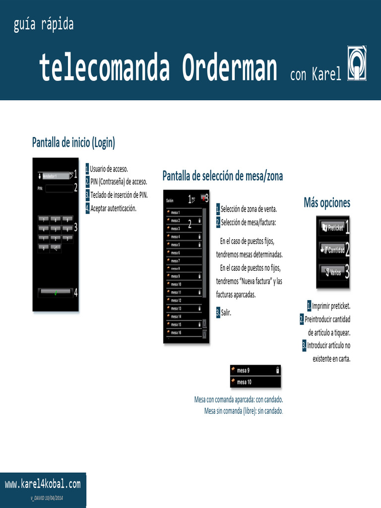 Guía Rápida de Telecomanda Orderman Con Karel v1 | PDF | Derecho