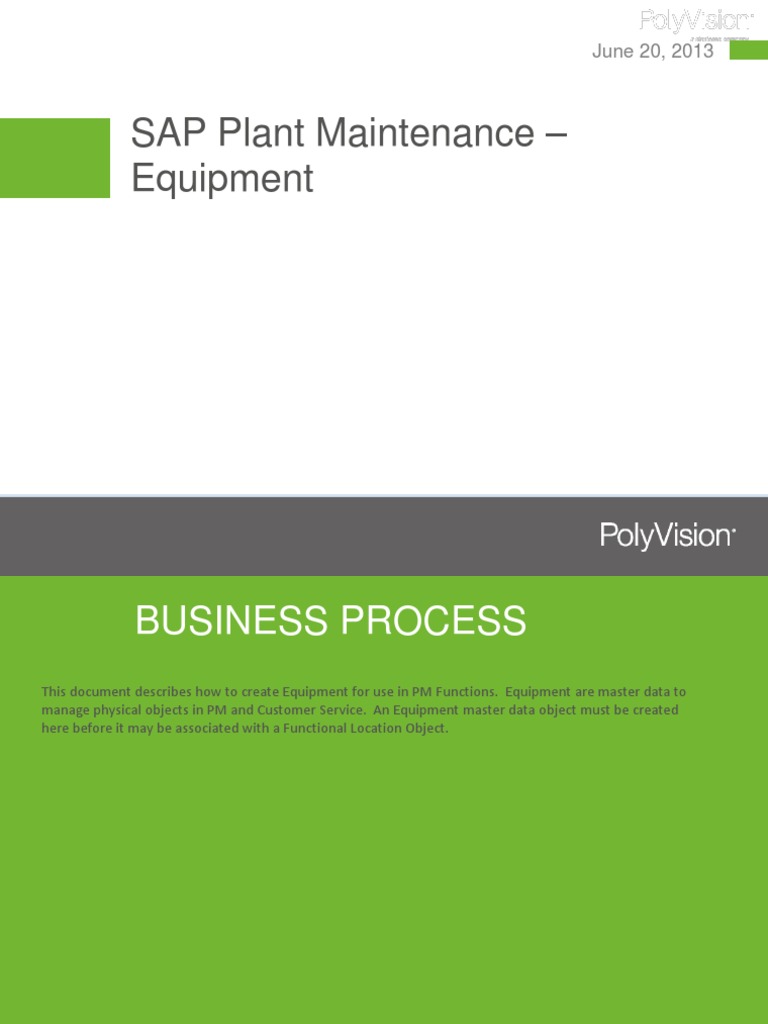 SAP PLM Equipmtne | Product Lifecycle | Business