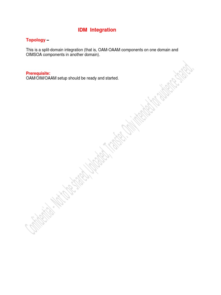 IDM Integration | PDF | Command Line Interface | Oracle Database