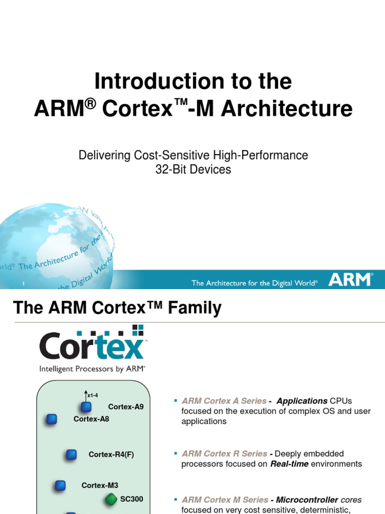 Introduction to the ARM Cortex -M Architecture: Delivering Cost ...