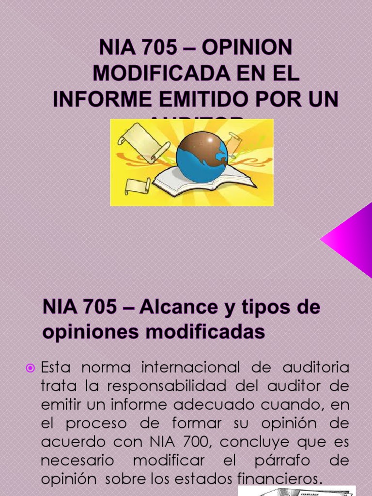 Nia 705 - Opinion Modificada en El Informe | PDF | Contralor | Estado ...