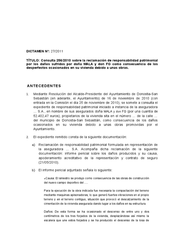 Modelo de Un Dictamen | Chemical Elements | Building Engineering