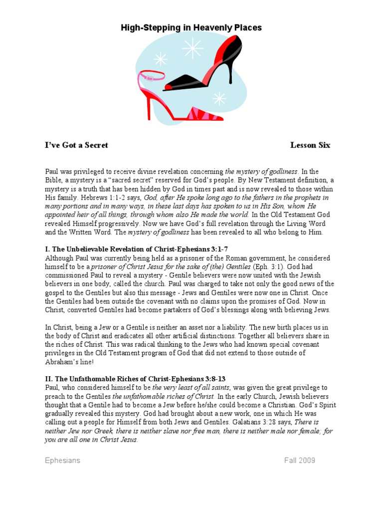 Ive Got Secret Lesson 6 Pdf Gentile Revelation
