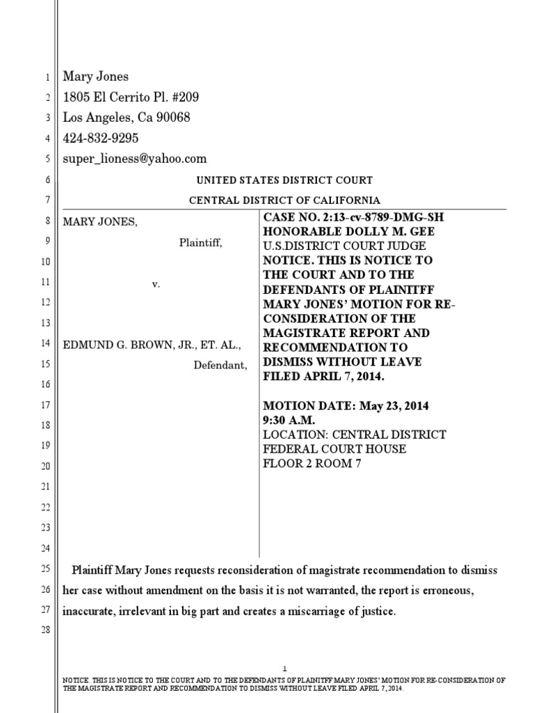 Motion For Reconsideration | PDF | Complaint | Lawsuit