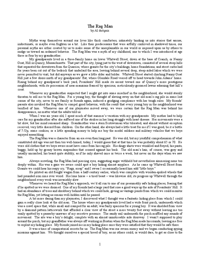 The Rag Man | PDF