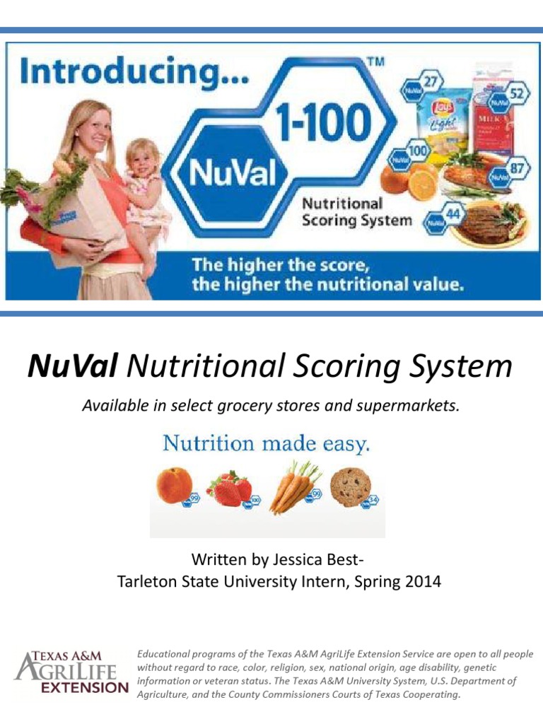 Nuval Score | PDF | Salad | Nutrition