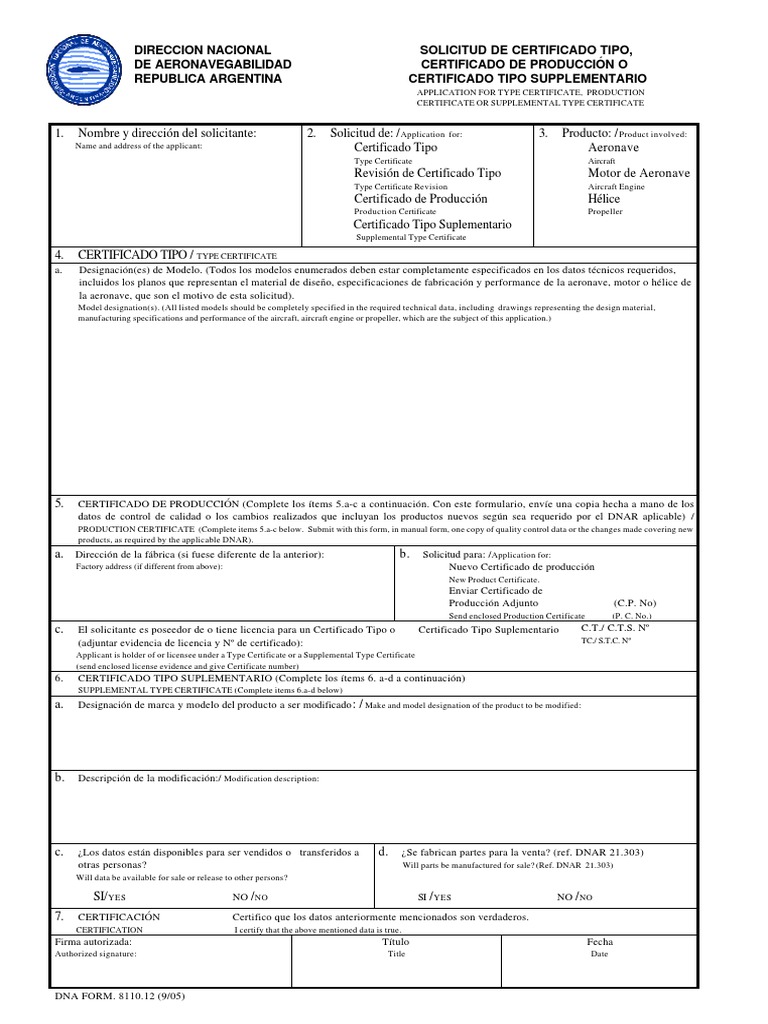 ANAC Form 8110 12 PDF | PDF | Aeronave | Aviación