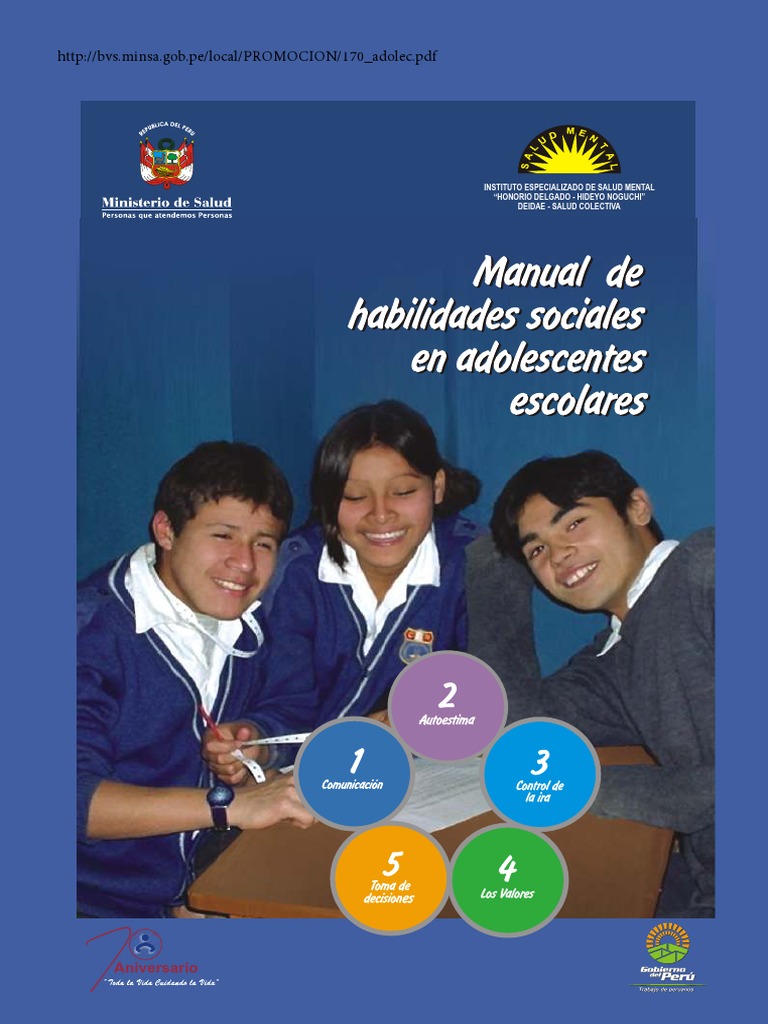 Manual Hab Soc Adolec | PDF | Toma de decisiones | Comunicación