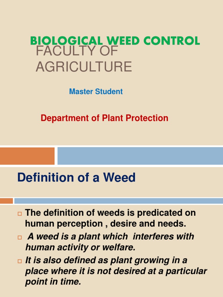 Biological Weed Control | PDF | Weed | Root