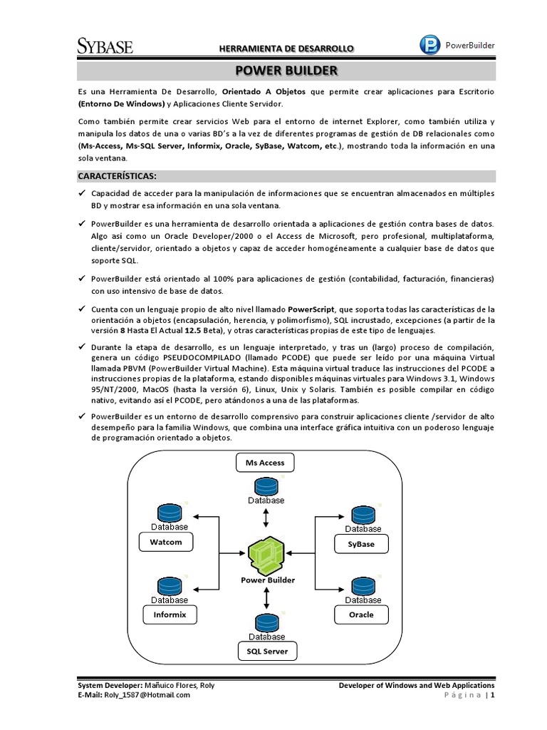 Manual de Power Builder 11.5 | PDF | Point and Click | Software del sistema