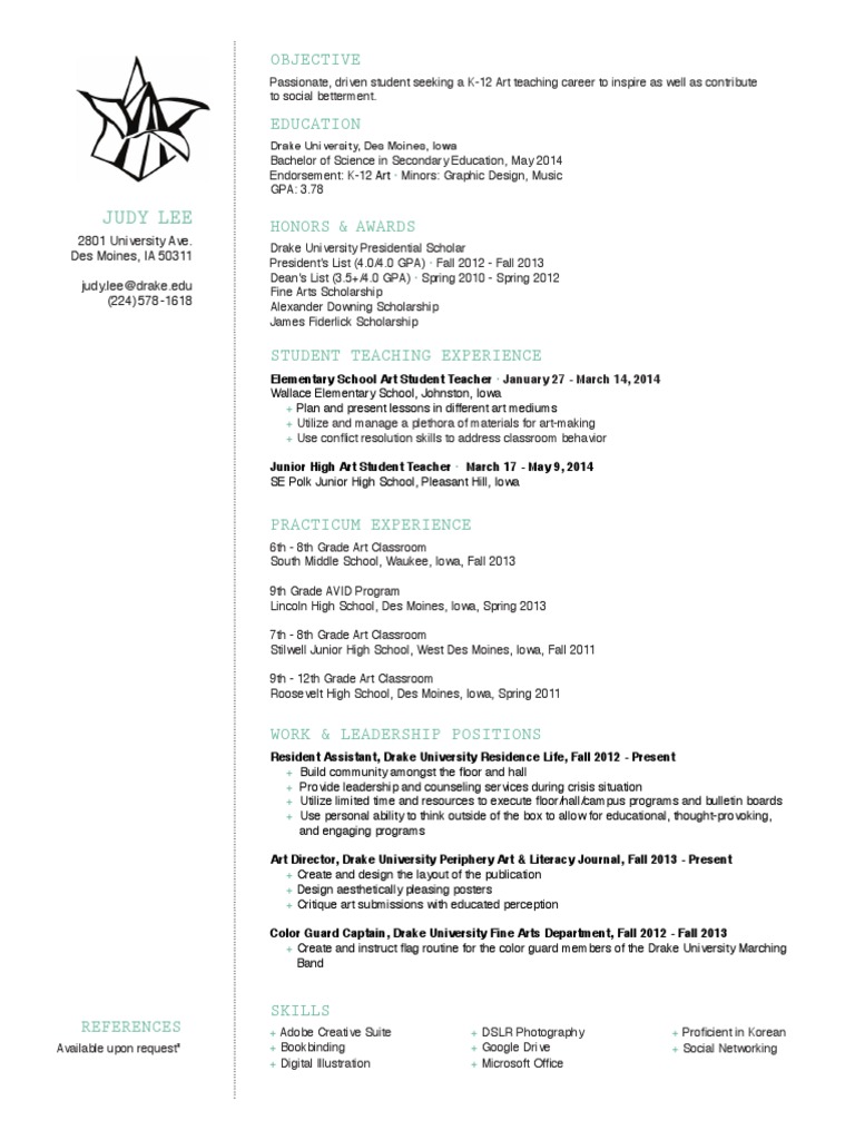 Judy Lee - Resume | PDF | Career & Growth | Art