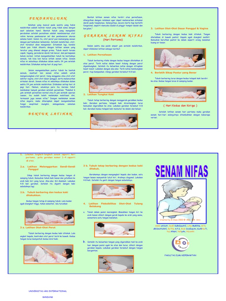 Leaflet Senam Nifas | PDF