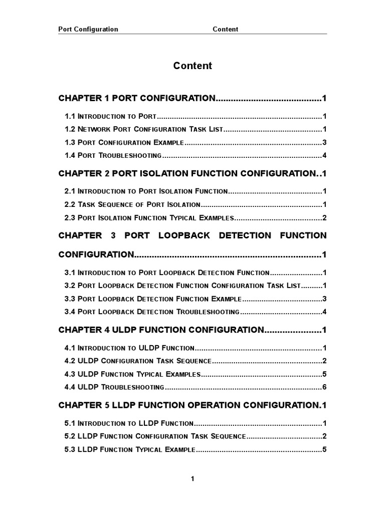 02 Port Configuration - Word | PDF | Network Switch | Ethernet