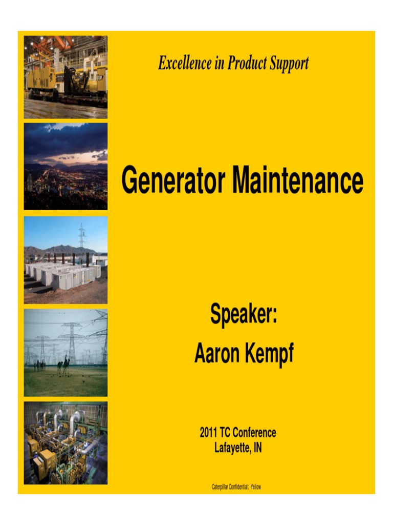 Generator Maintenance | PDF | Electric Generator | Bearing (Mechanical)