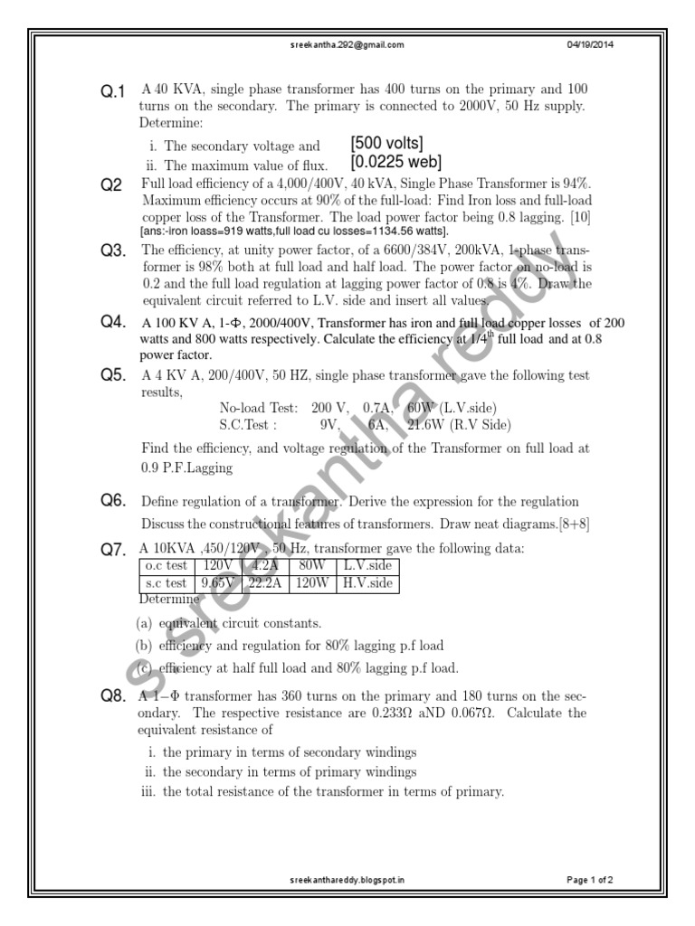 Transformers | PDF | Transformer | Volt