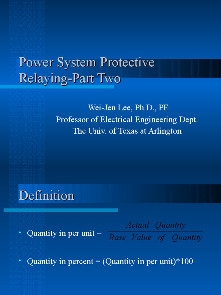 Power System Relay Protection Basics | PDF | Transformer | Power ...