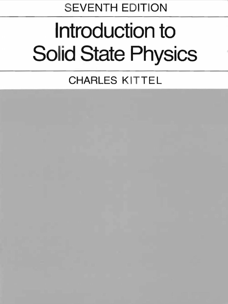 Charles Kittel Intro Solid State Physics | PDF | Atomic Orbital | Electron