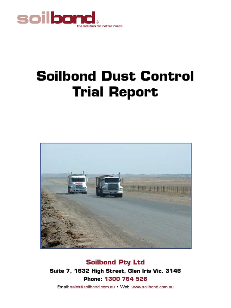 Dust Control Trial Reporl Normal | PDF | Dust | Road