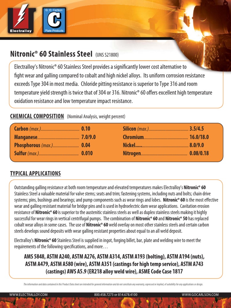 Nitronic_60 | Stainless Steel | Steel