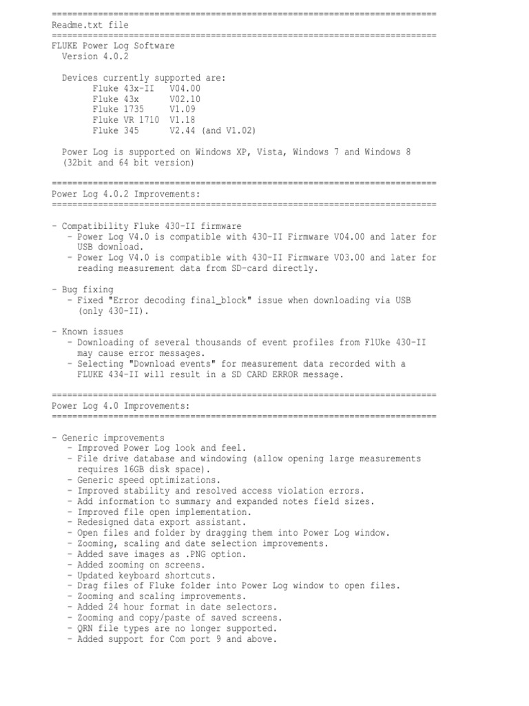 PowerLog V4.0.2 Release Notes | PDF | Secure Digital | Computer File