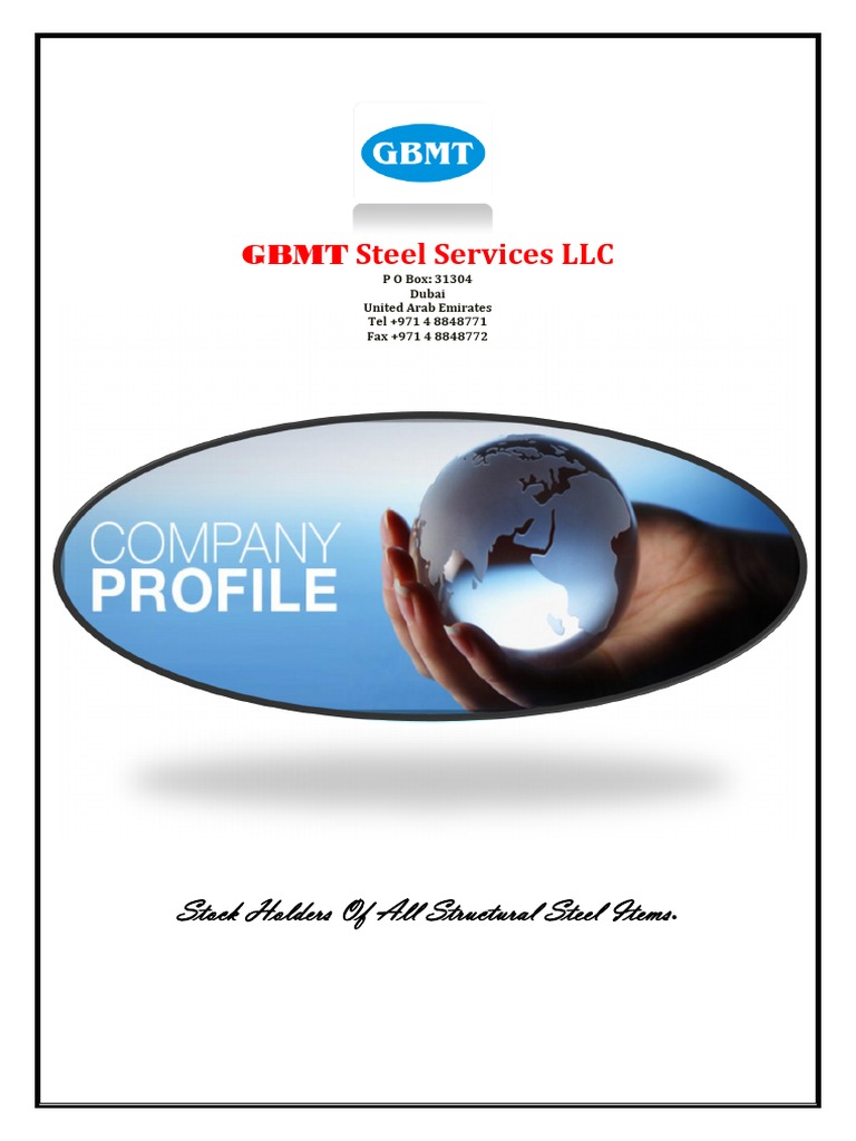 GBMT Steel Services-Profile | PDF | Structural Steel | Economic Sectors