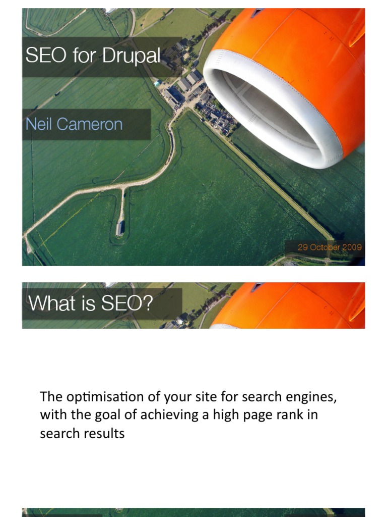 Drupal For SEO | PDF | Search Engine Optimization | Internet Search