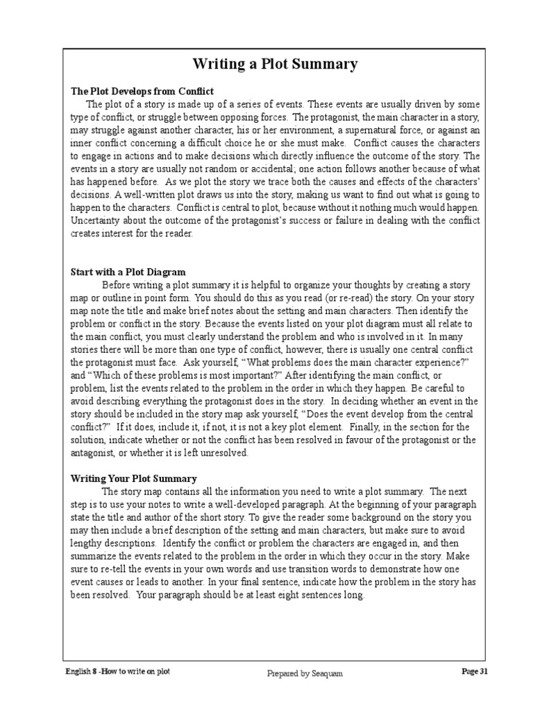 Writing Plot Summary | PDF | Plot (Narrative) | Cognitive Science Writing Plot Summary | PDF | Plot (Narrative) | Cognitive Science