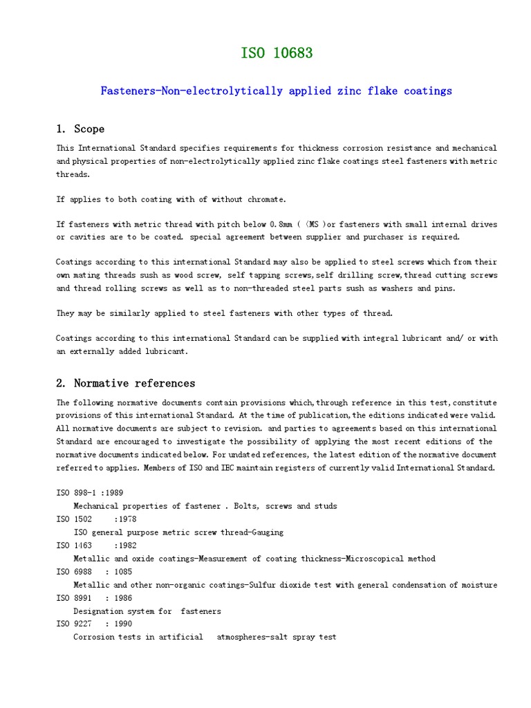 Iso 10683 | PDF | Screw | Engineering Tolerance