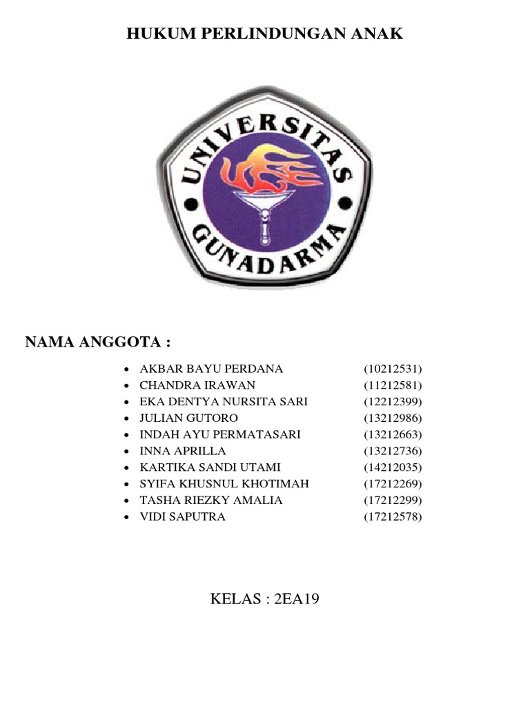 Tugas Kelompok 1 Makalah Hukum Perlindungan Anak | PDF