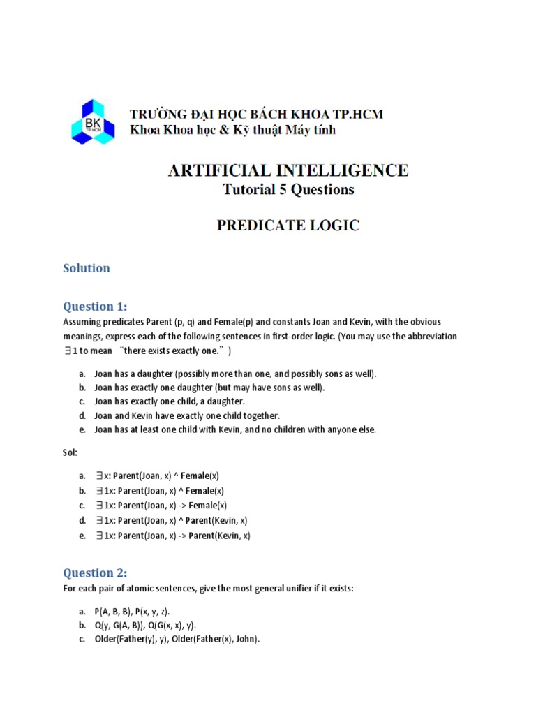 Bai Giai Tri Tue Nhan Tao Tut5 | PDF | Logic | Metalogic