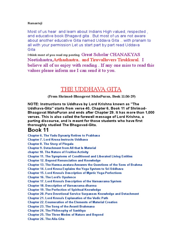 The Uddhava Gita Full Parts | PDF | Prostitution | Honey Bee
