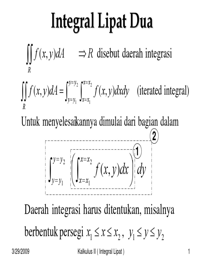 Panduan Integral Lipat dalam Kalkulus | PDF