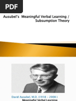David Ausubel (Verbal Learning Theory) | PDF | Hierarchy | Learning ...