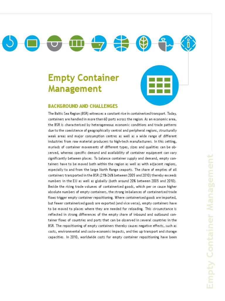 Empty Container Management PDF | PDF | Containerization | Logistics