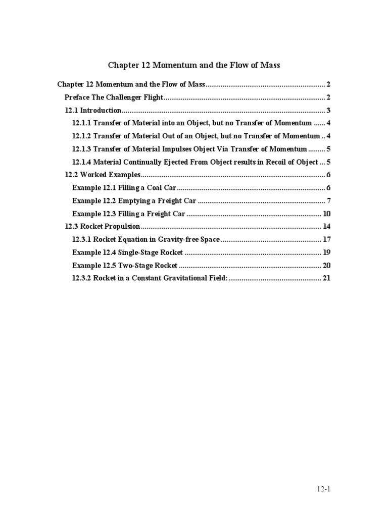 Variable Mass System | PDF | Rocket | Multistage Rocket