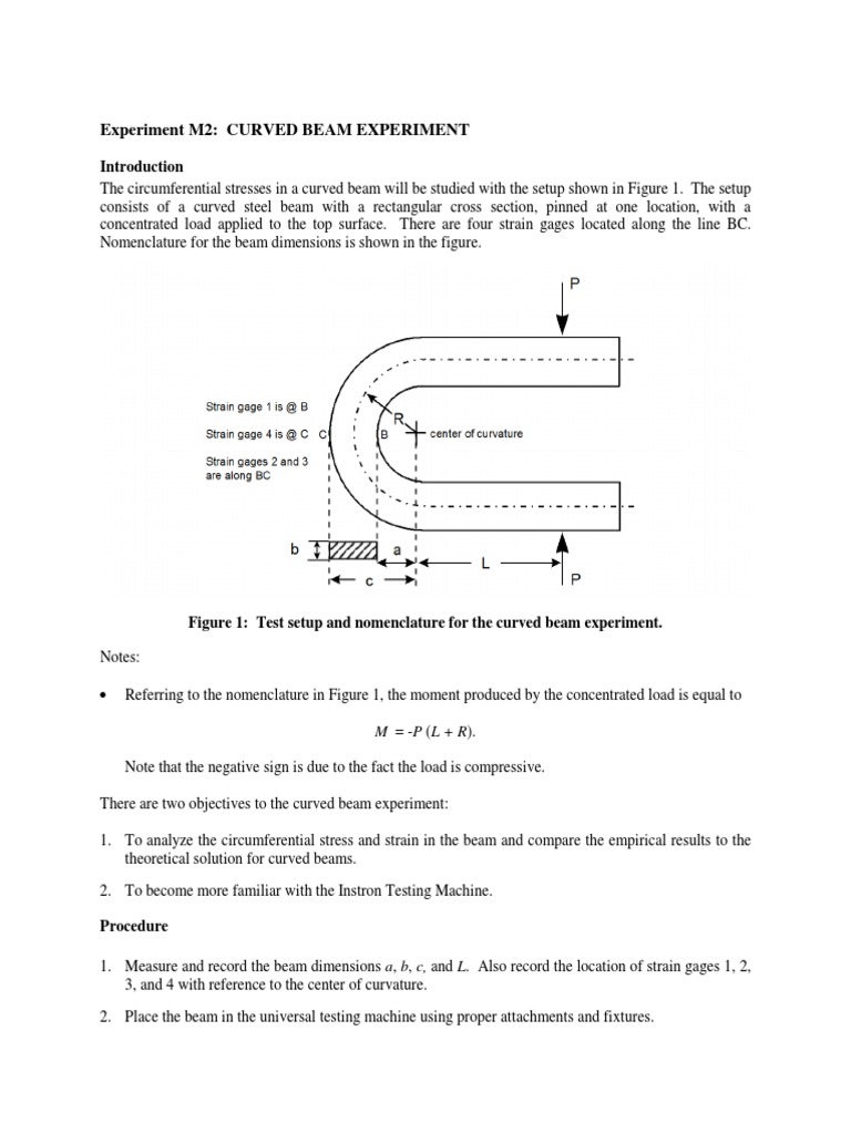 Curved Beam | PDF | Stress (Mechanics) | Beam (Structure)